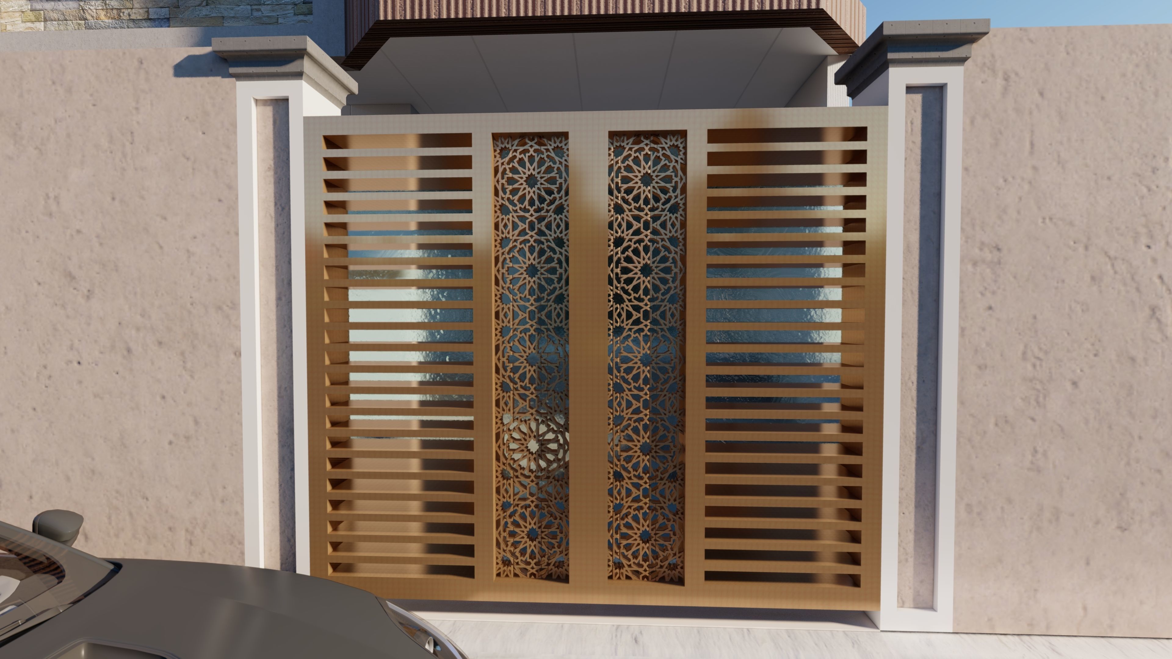 Islamic Pattern Mashrabya Fence Revit Model 3D model 3D printable | CGTrader