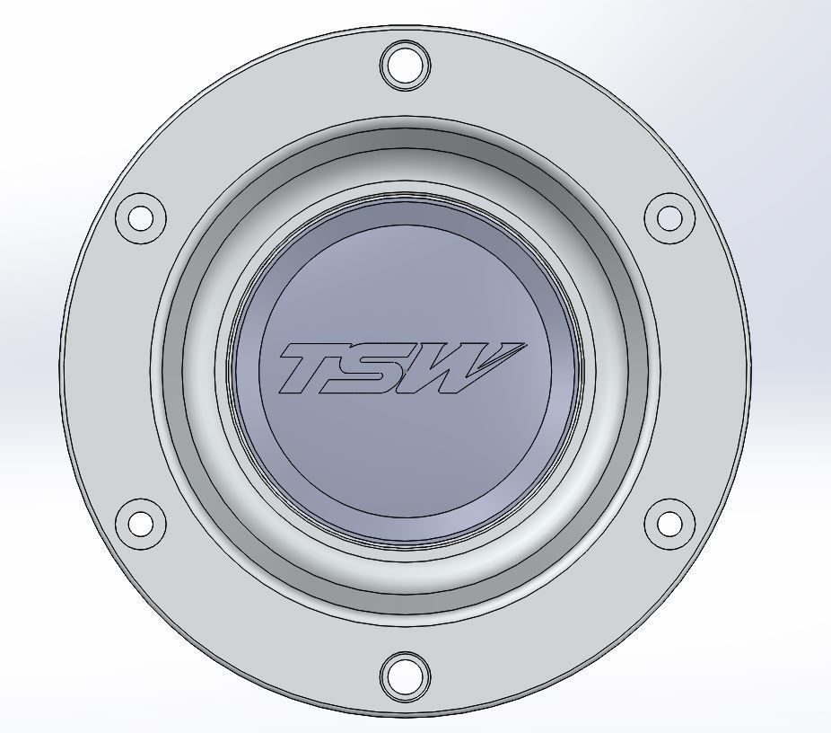 TSW Wheel Center Cap 3D model 3D printable | CGTrader