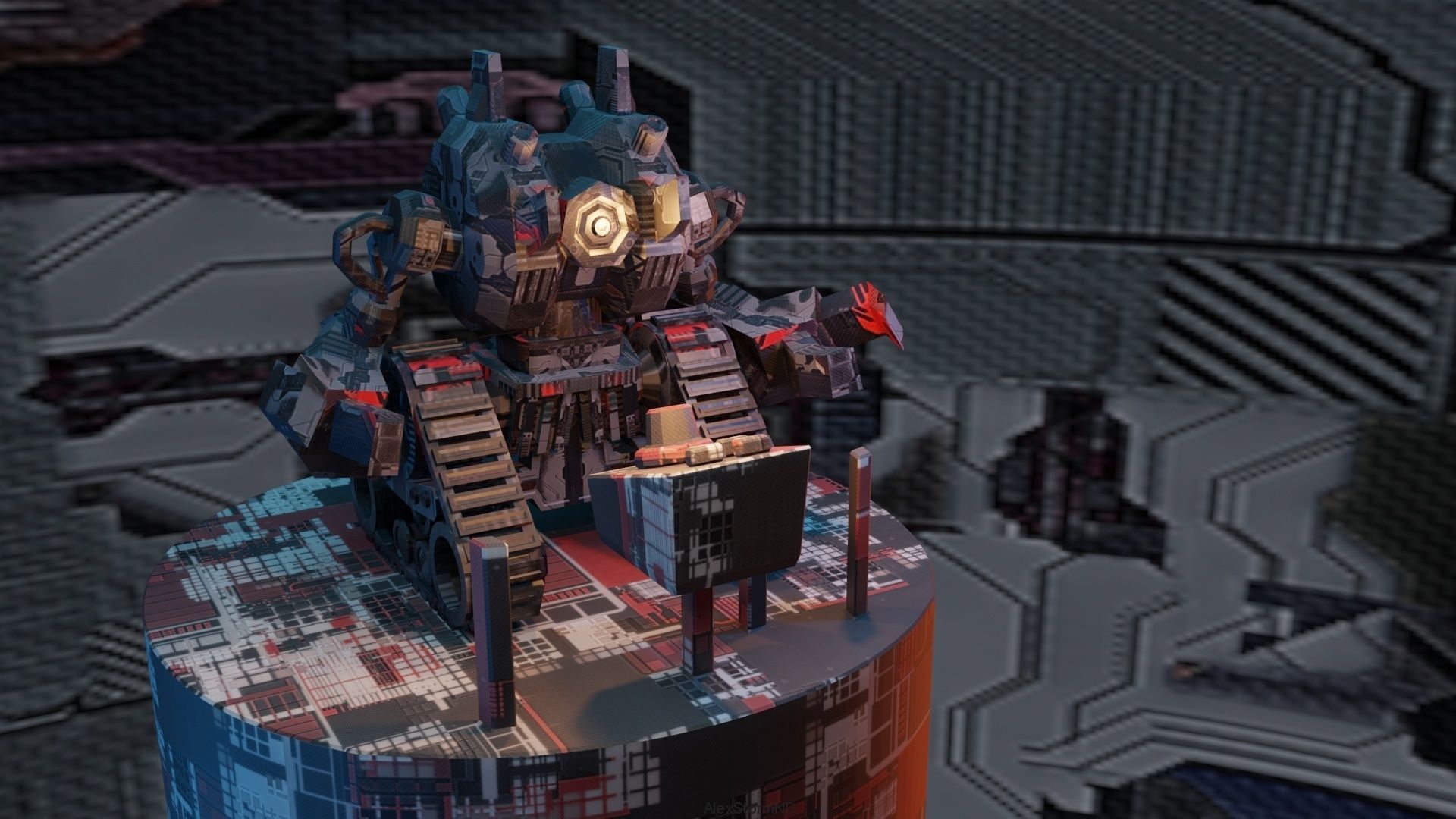 NDR Robot Sentry 3D model 3D printable | CGTrader