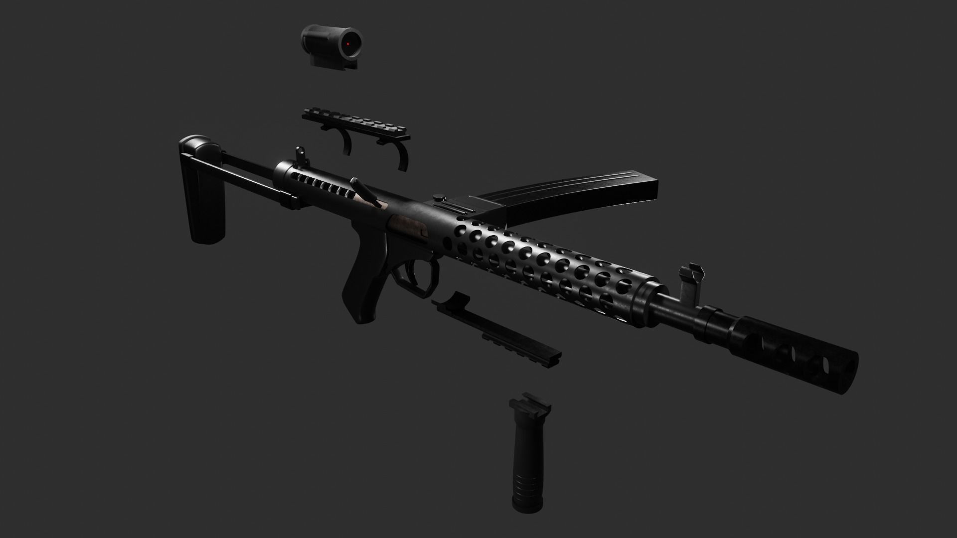 Sterling SMG Modified 3D model | CGTrader
