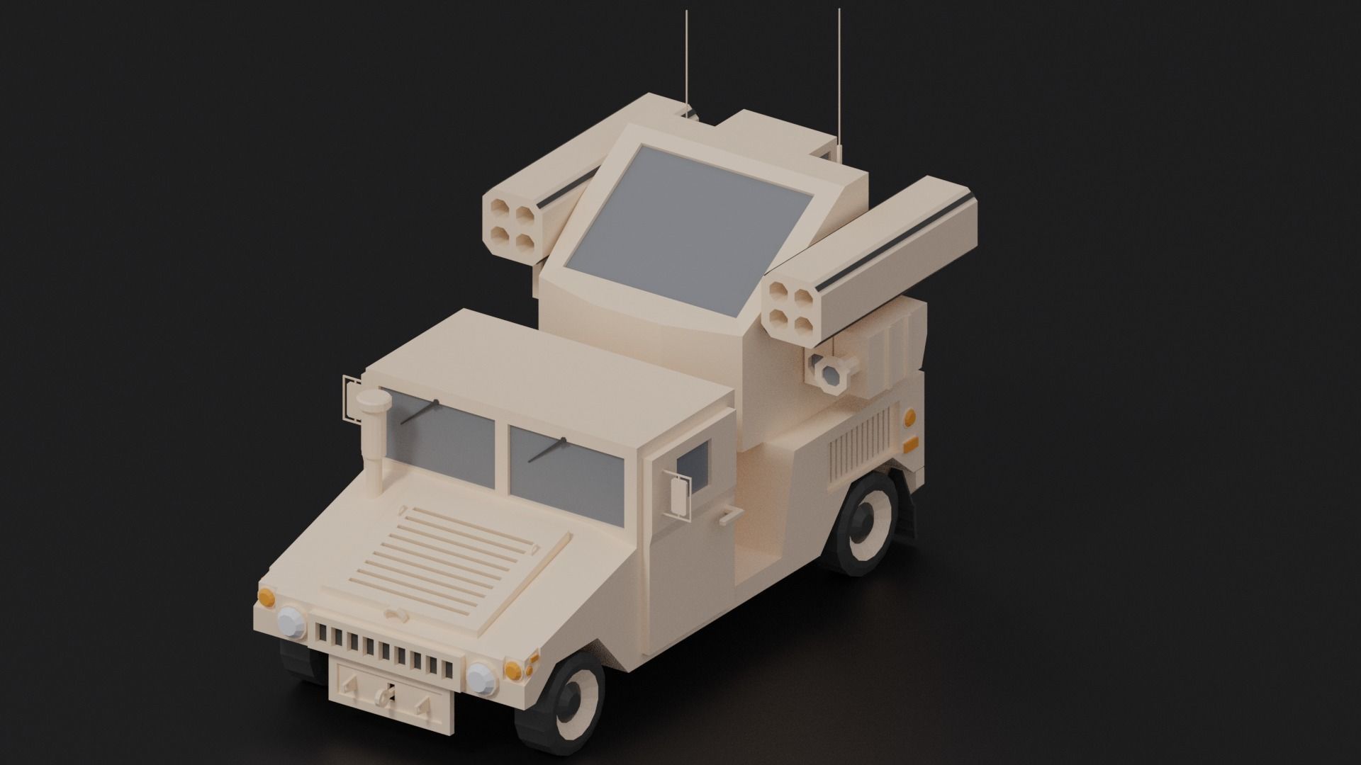 3D model Cartoon HUMVEE Military Hummer Collection VR / AR / low-poly ...