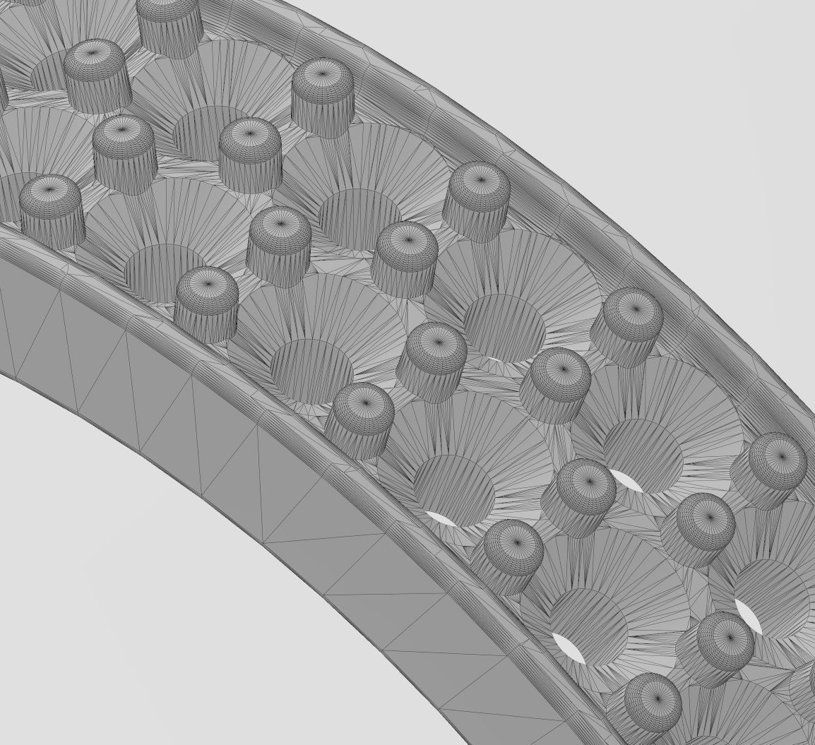 Double row diamond eternity band US sizes 6 7 8 3D model 3D printable ...
