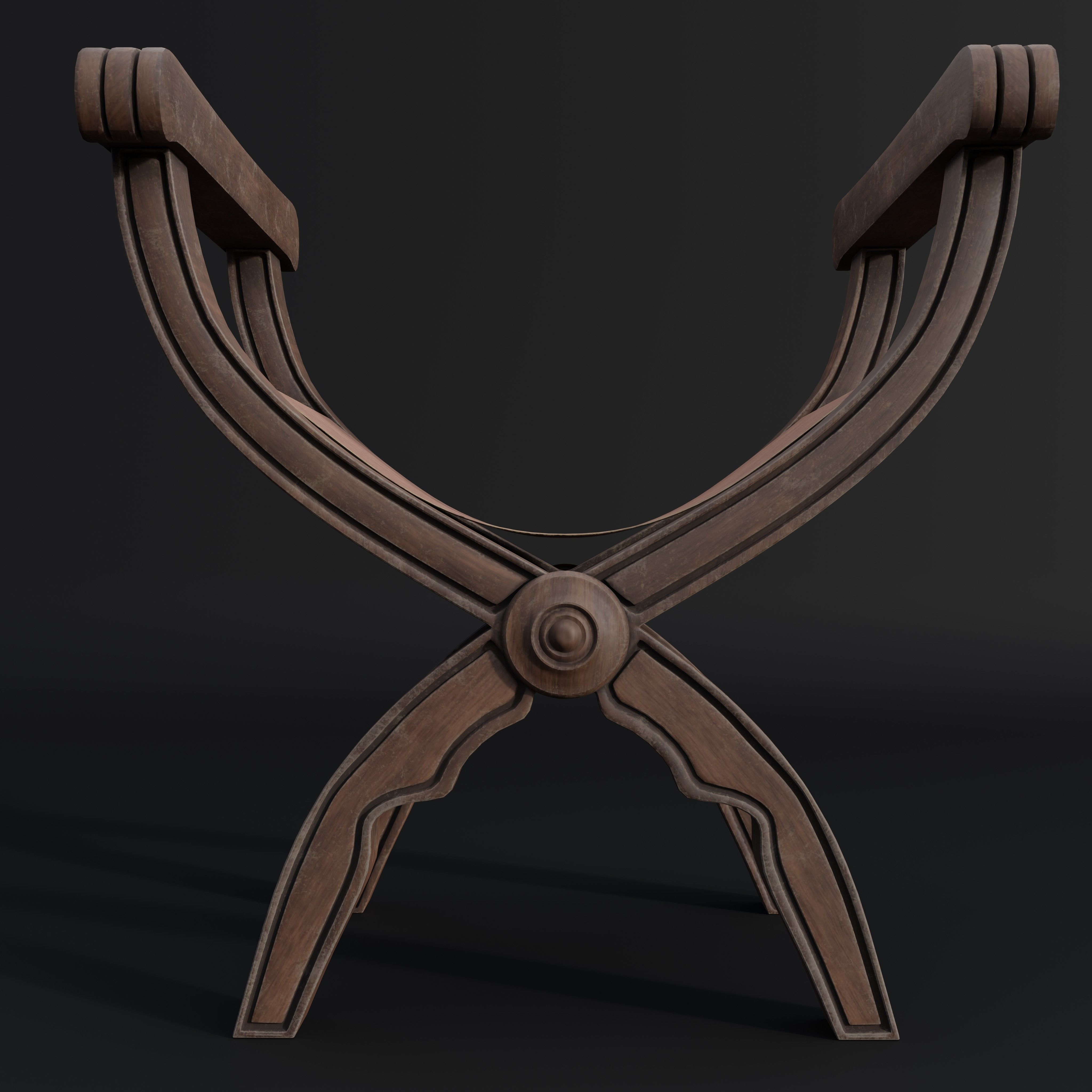 3D model Roman Curule Chair - Sella Curulis VR / AR / low-poly | CGTrader