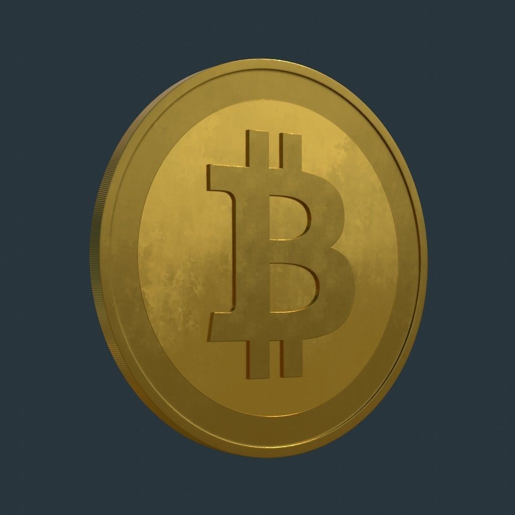 Bitcoin BTC - Cryptocurrency Coin free 3D model | CGTrader