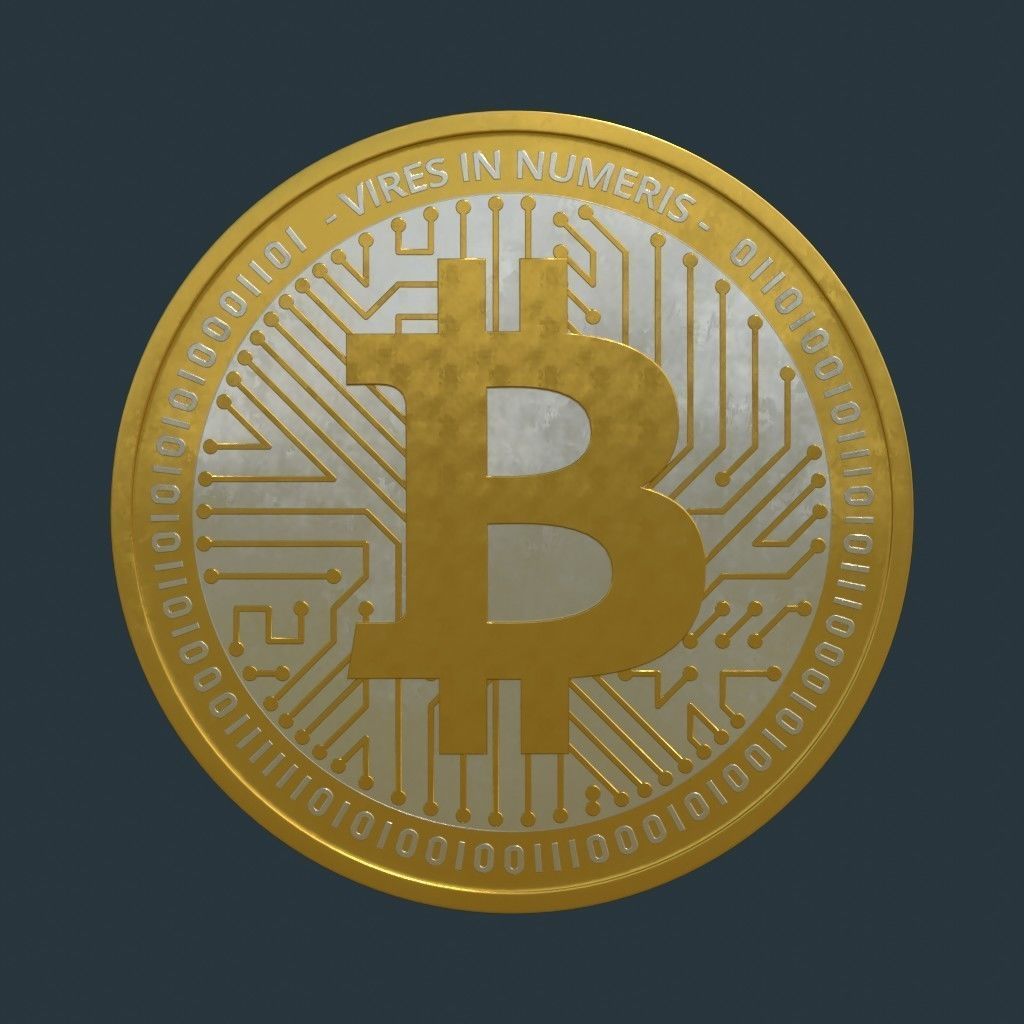 Bitcoin BTC - Cryptocurrency Coin free 3D model | CGTrader