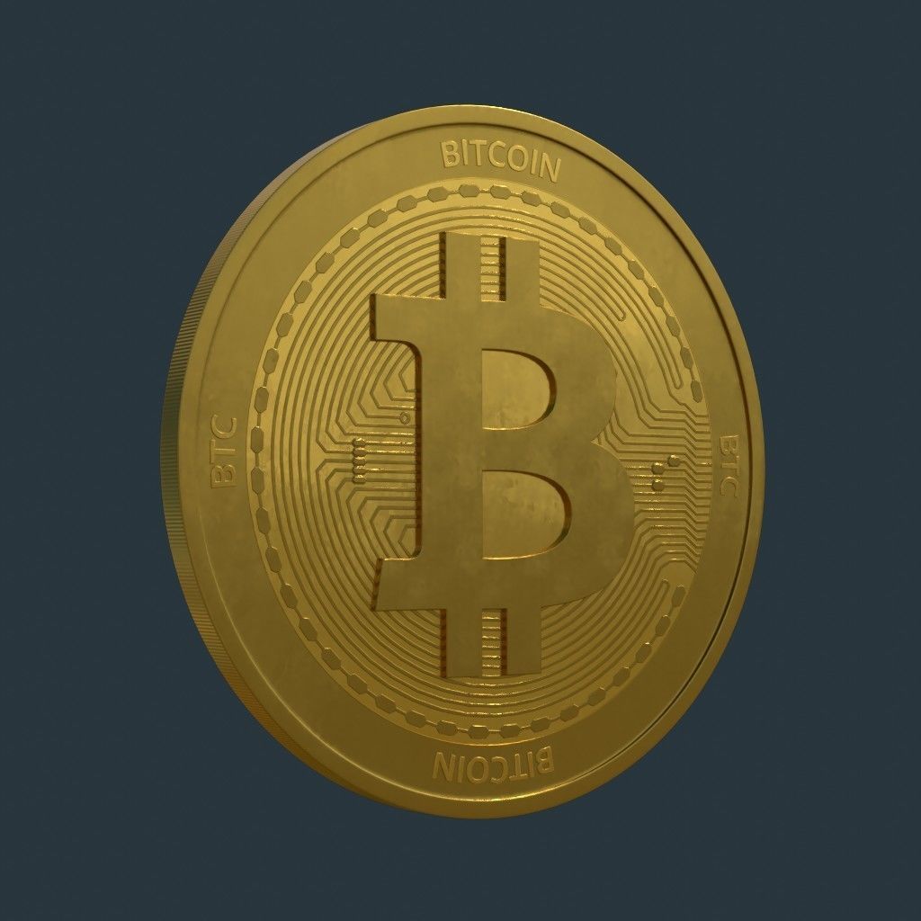 Bitcoin BTC - Cryptocurrency Coin free 3D model | CGTrader