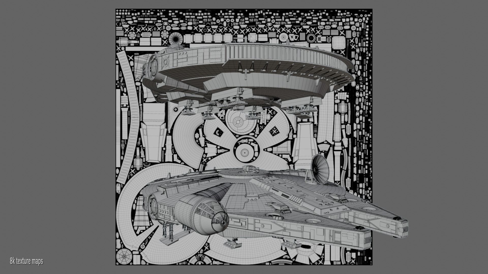 Millennium Falcon 3D model animated rigged | CGTrader