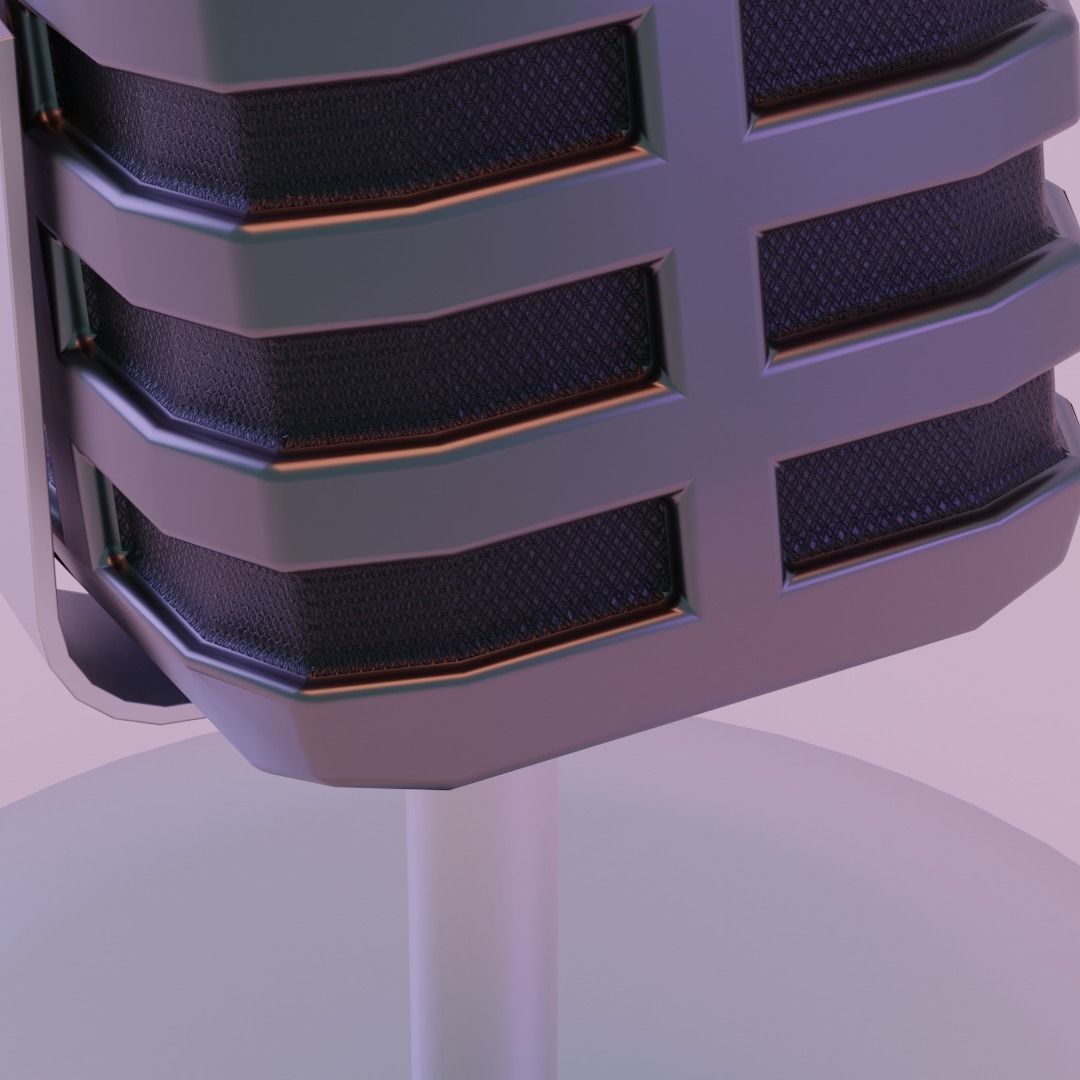 Low poly Microphone free 3D model | CGTrader