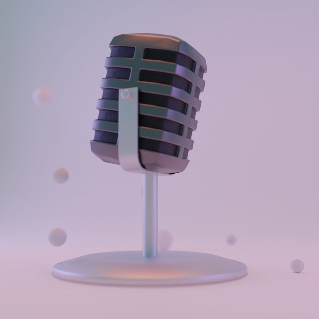 Low poly Microphone free 3D model | CGTrader