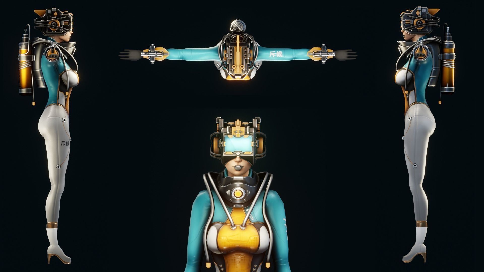 3D model Sci-Fi Scout Girl VR / AR / low-poly | CGTrader