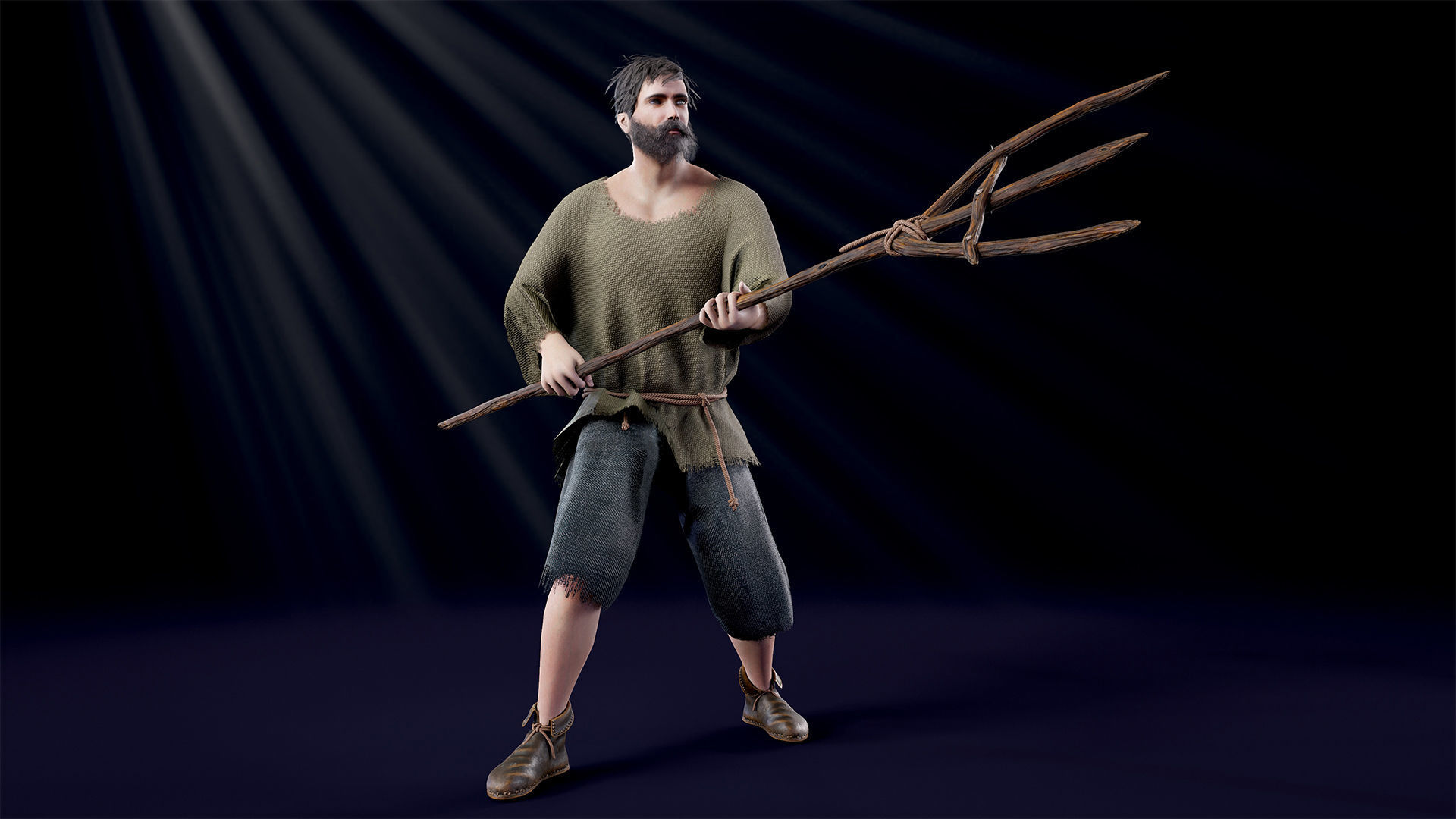 3D model Peasant man VR / AR / low-poly | CGTrader