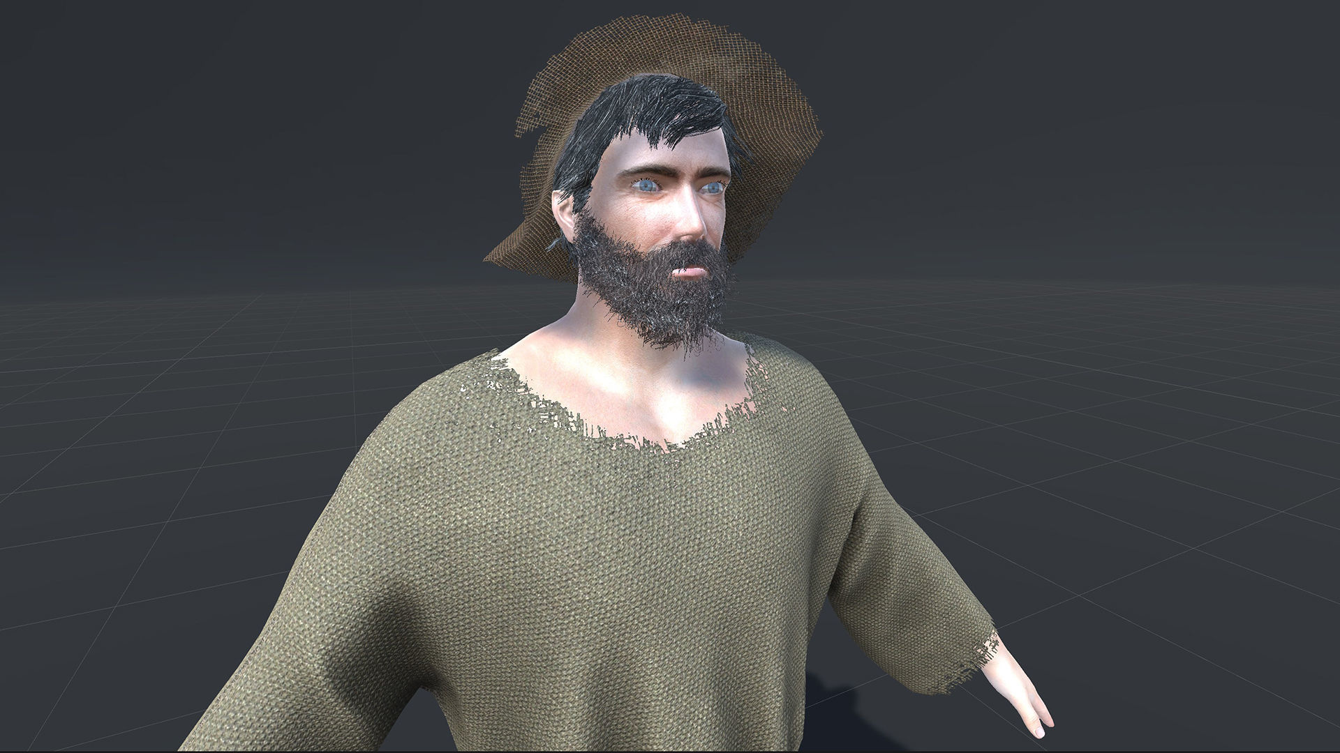 3D model Peasant man VR / AR / low-poly | CGTrader