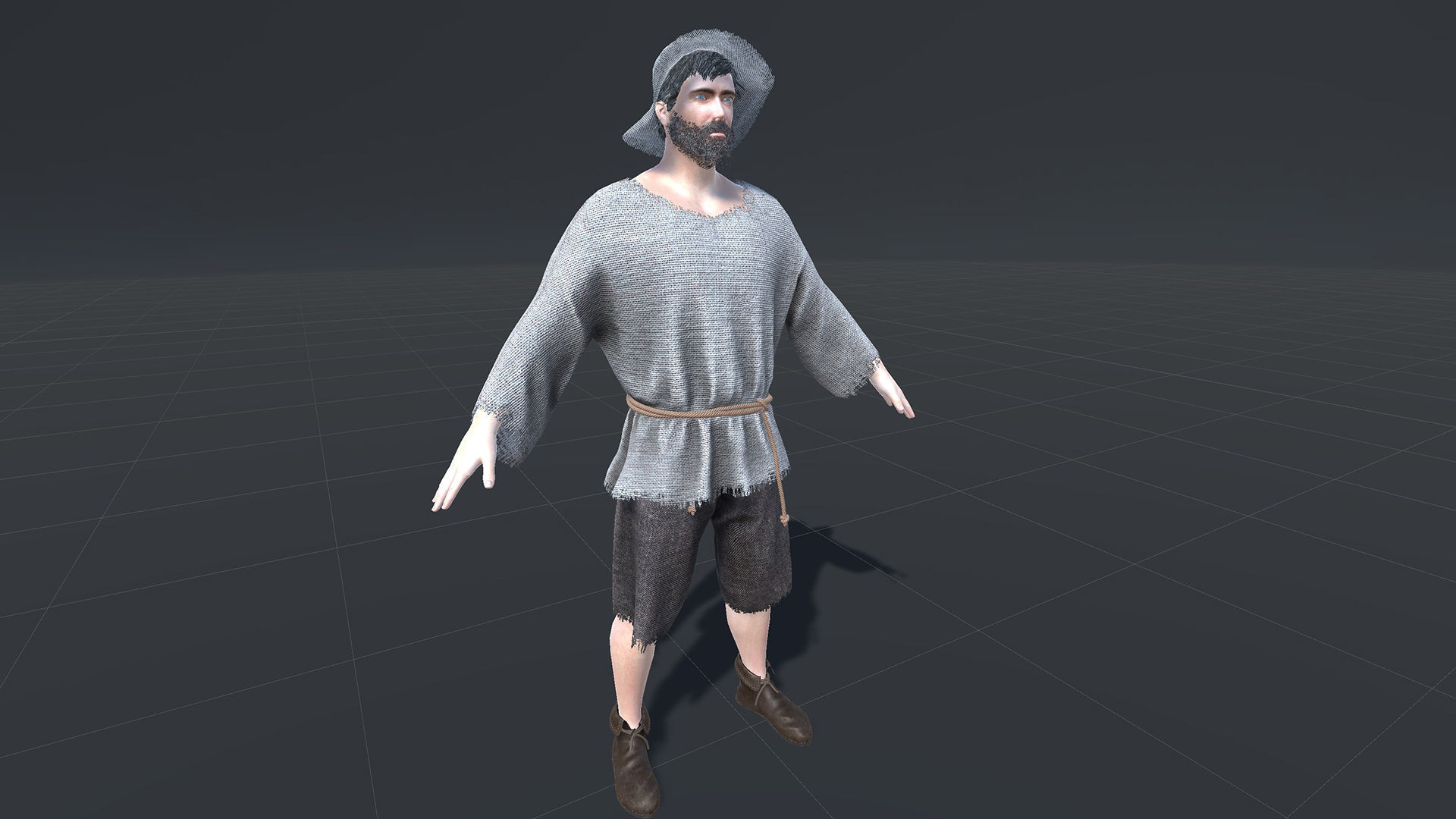 3D model Peasant man VR / AR / low-poly | CGTrader