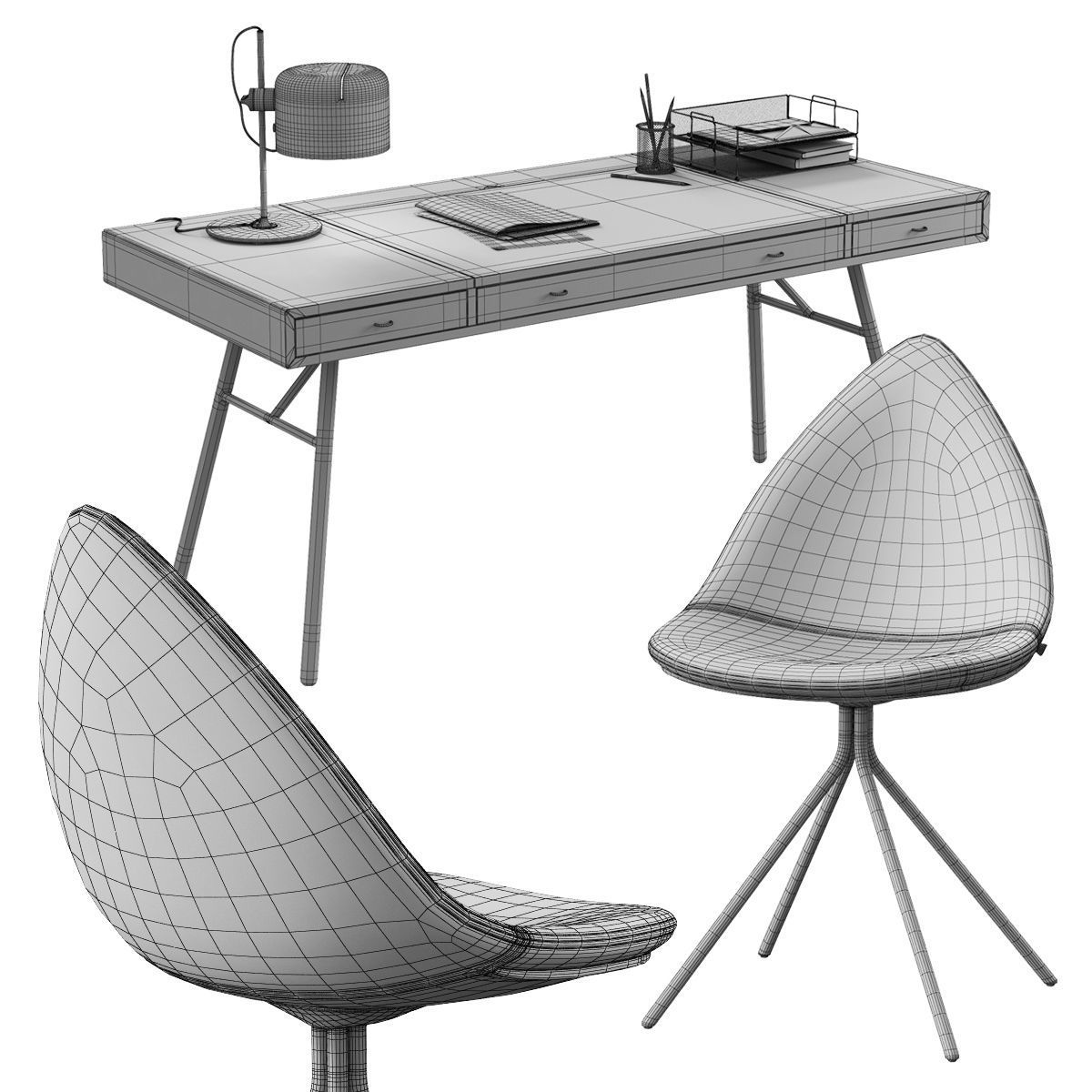 BoConcept Cupertino Table And Ottawa Chair 3D model | CGTrader