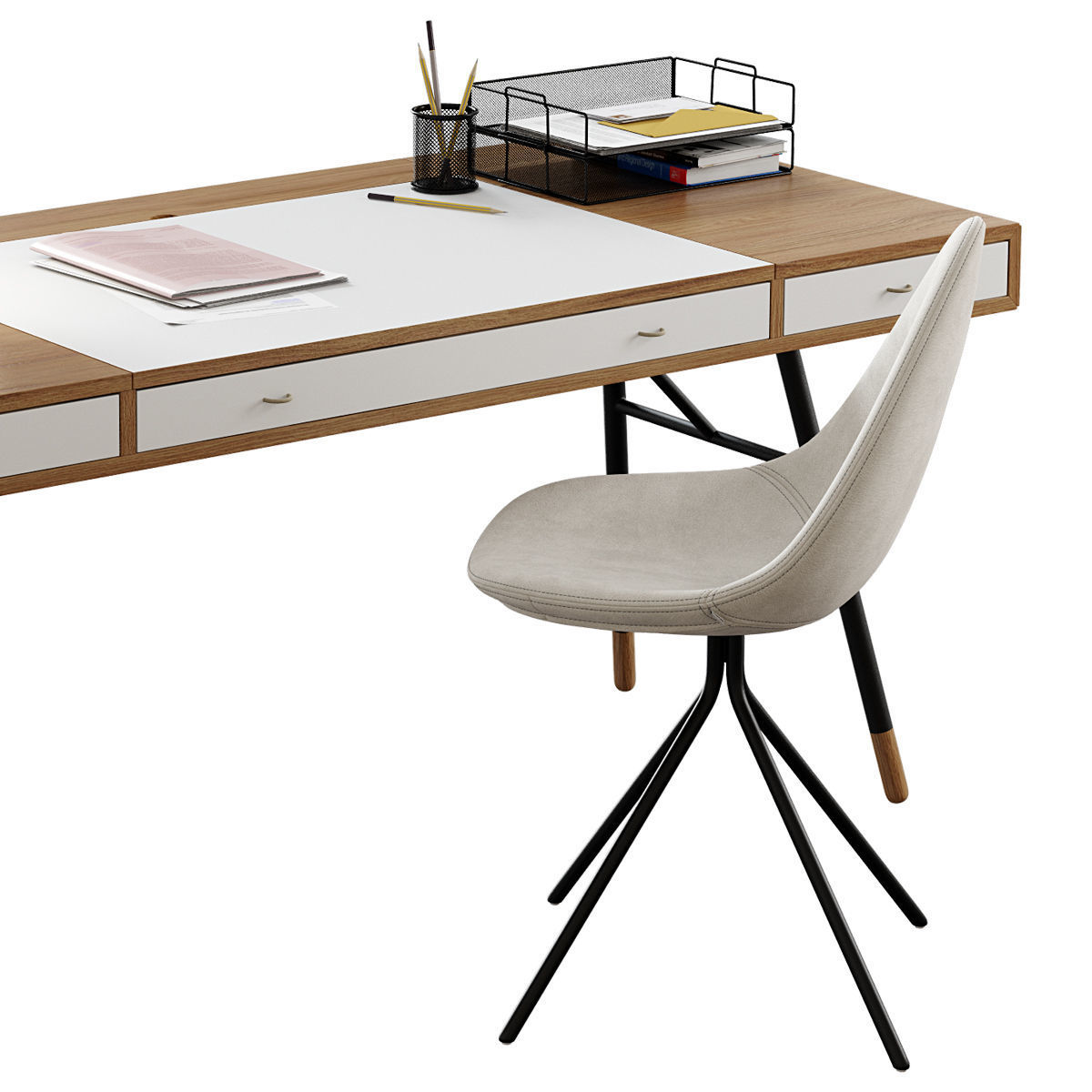 BoConcept Cupertino Table And Ottawa Chair 3D model | CGTrader