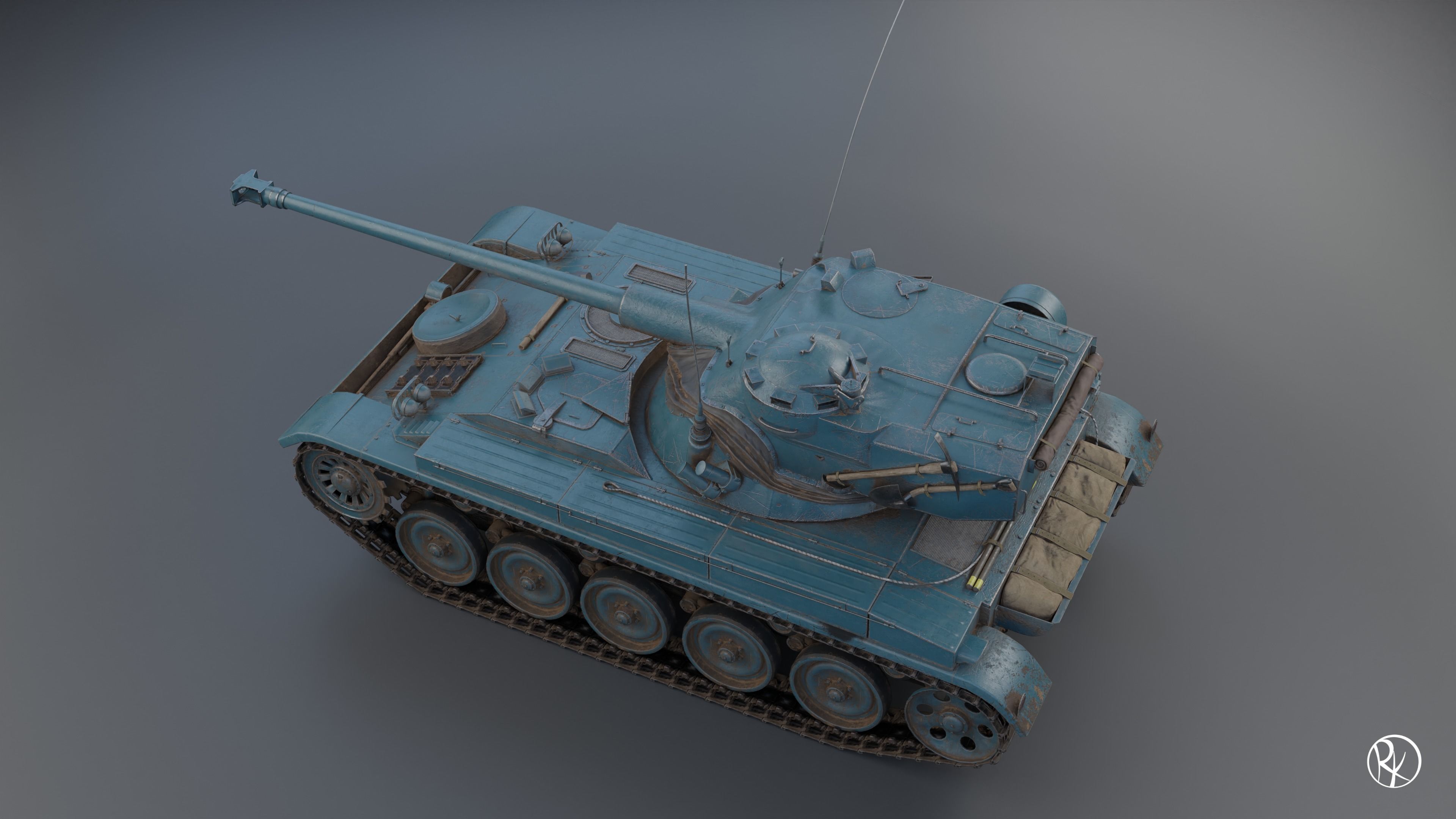AMX-13 75 PBR Model 3D model | CGTrader