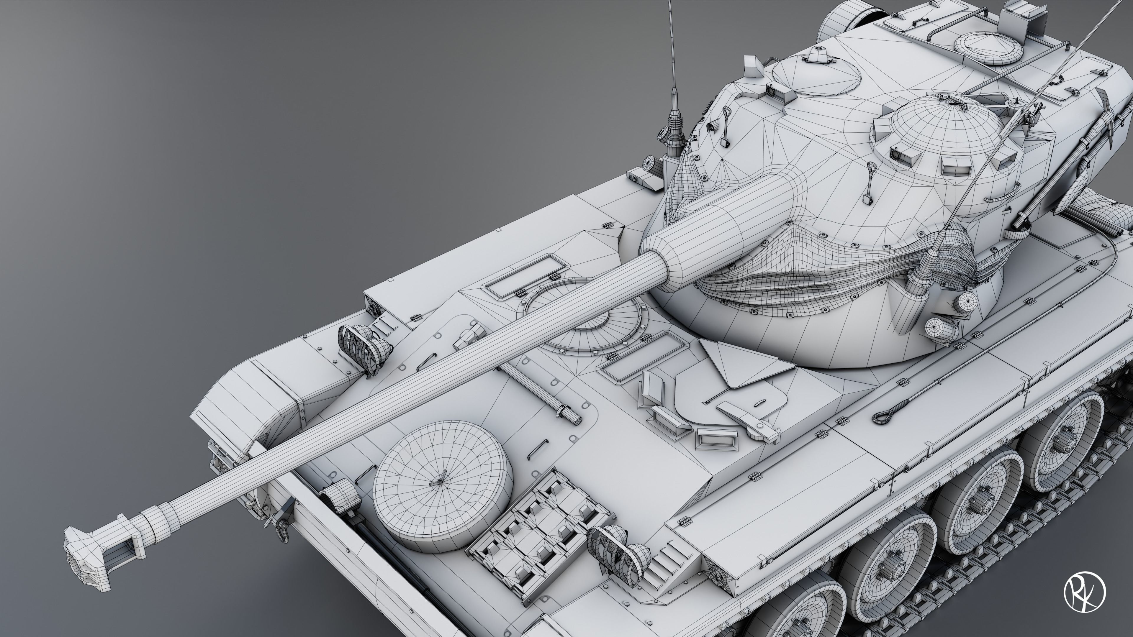AMX-13 75 PBR Model 3D model | CGTrader