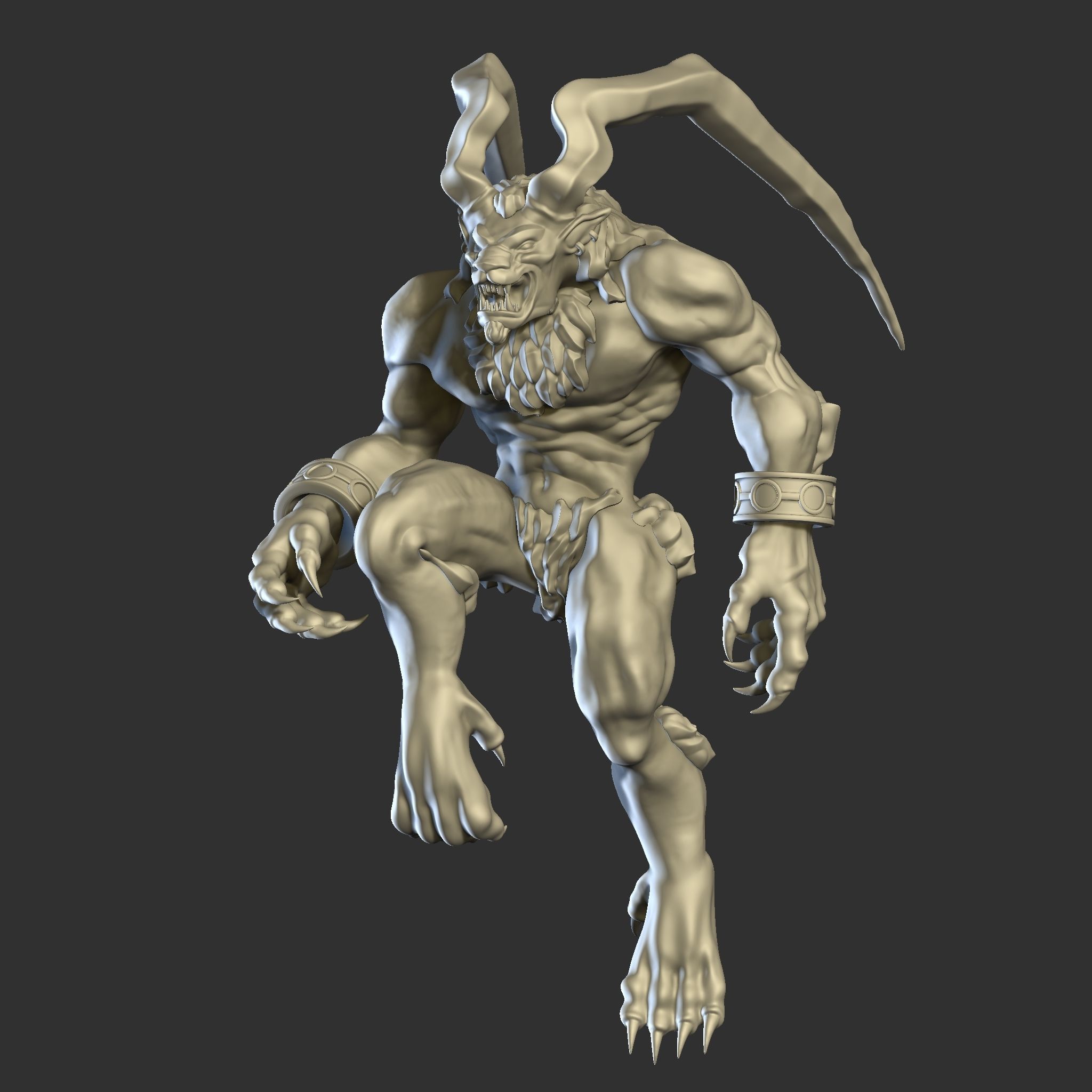 Ifrit Fire Demon from Final Fantasy VIII 3D Print Miniature 3D model 3D ...