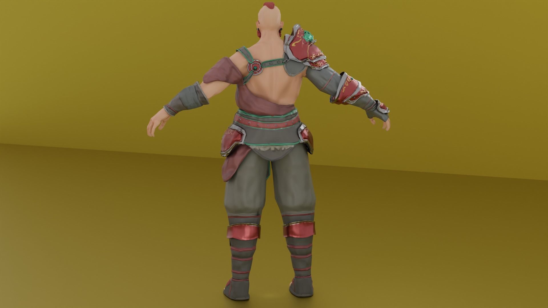 3D model Warrior Character Model- Ulan Low-poly 3D model VR / AR / low ...