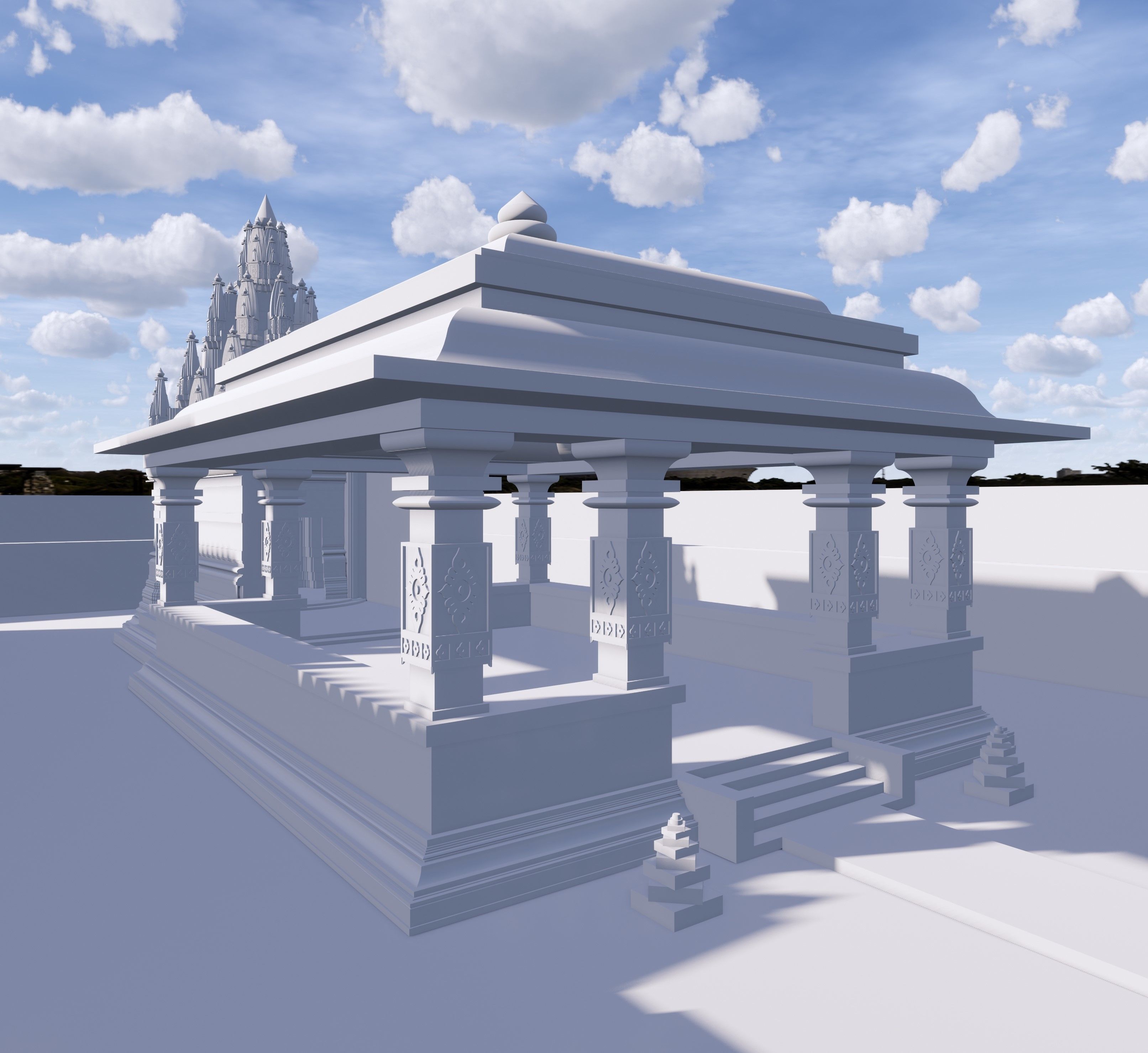 3D model indian hindu temple 3d modal VR / AR / low-poly | CGTrader