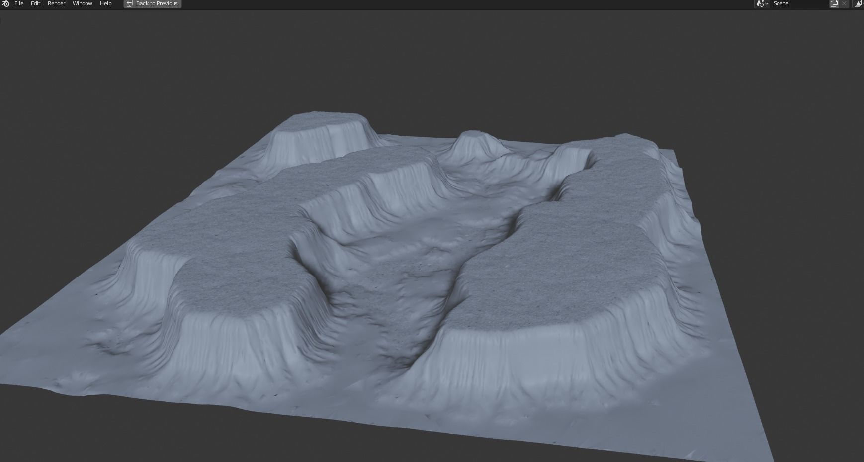 Plateau Terrain Mesh free 3D model | CGTrader