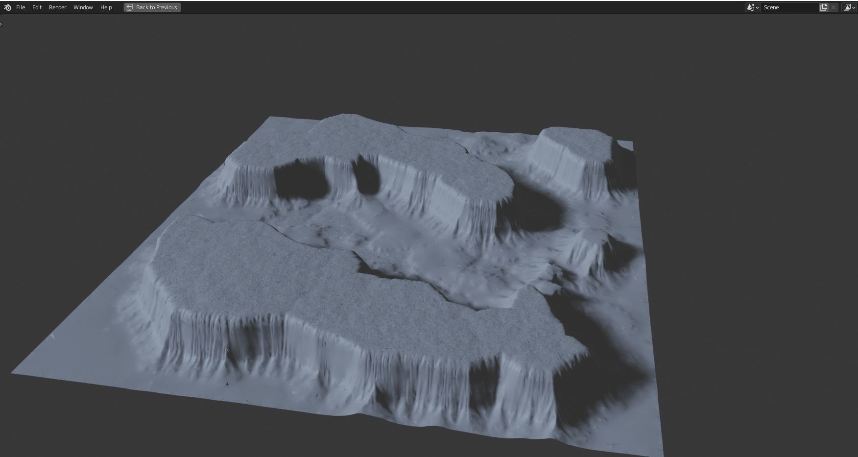 Plateau Terrain Mesh free 3D model | CGTrader