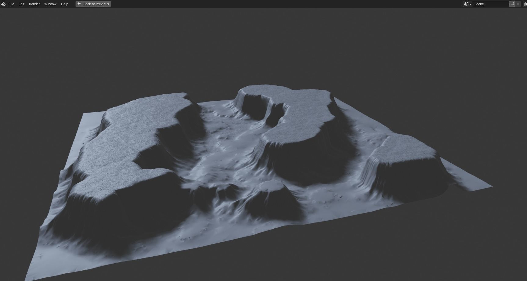 Plateau Terrain Mesh free 3D model | CGTrader