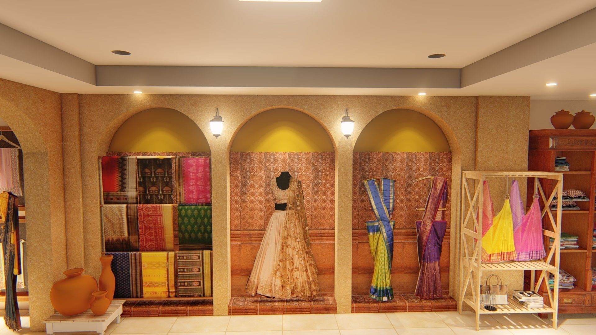 Saree Showroom free 3D model | CGTrader
