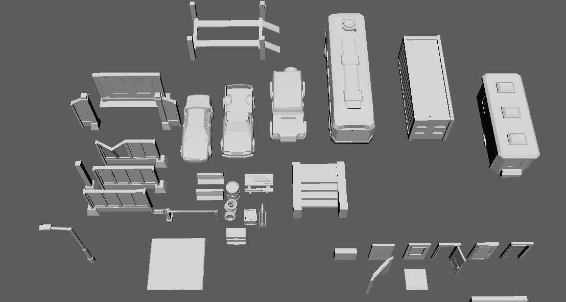 3D model Asset Objects town VR / AR / low-poly | CGTrader