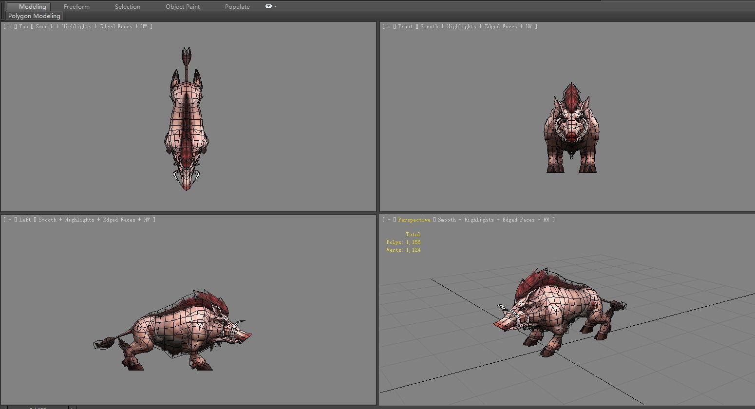 3D model Cartoon wild boar VR / AR / low-poly | CGTrader