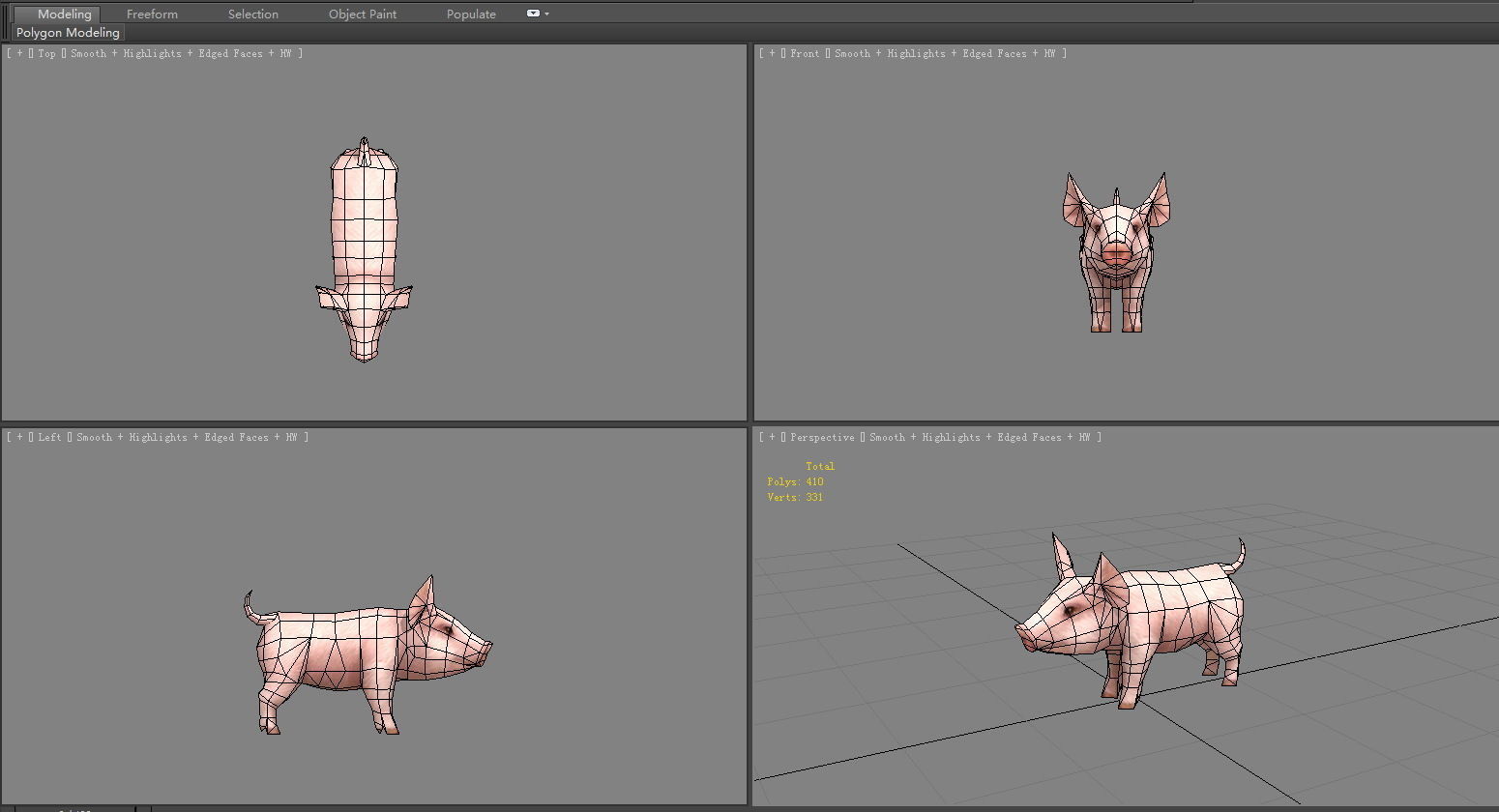 3D model Cartoon piggy - farm pig VR / AR / low-poly | CGTrader