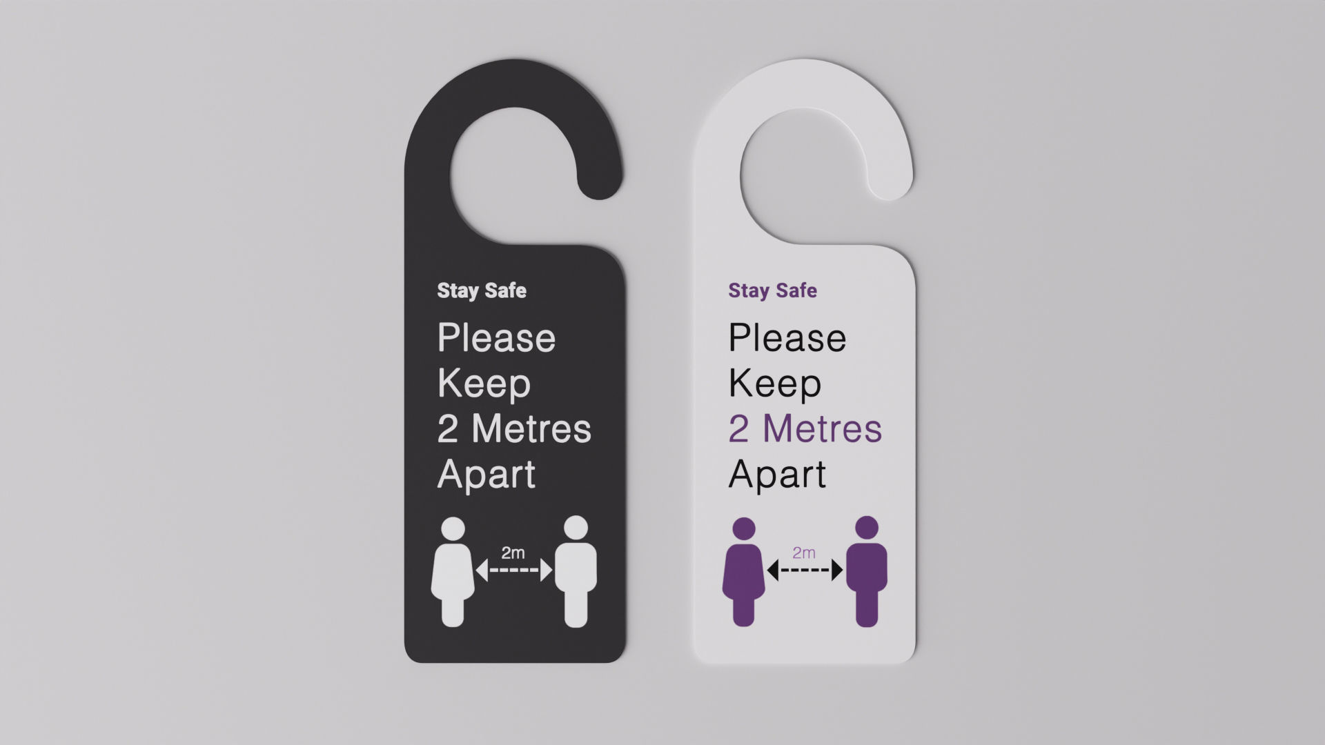 Covid Awareness Door Hangers 3D model | CGTrader