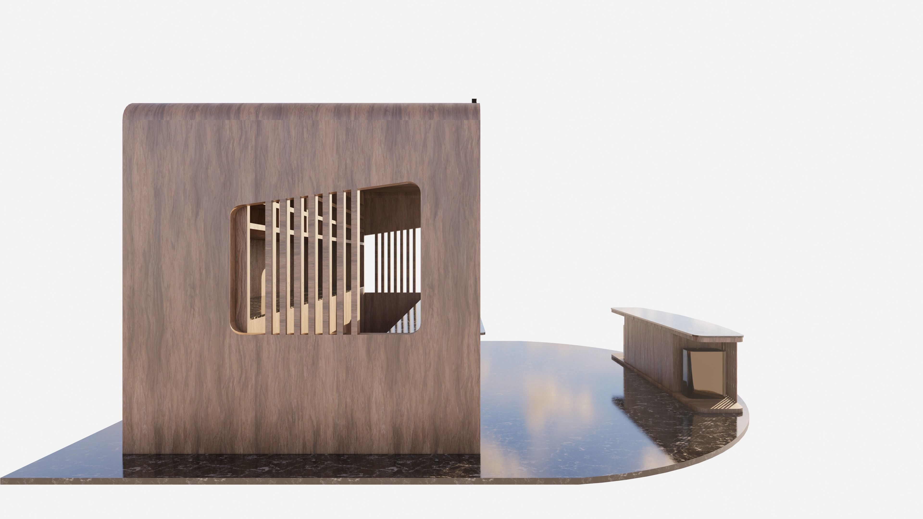 coffee kiosk Revit model 3D model | CGTrader