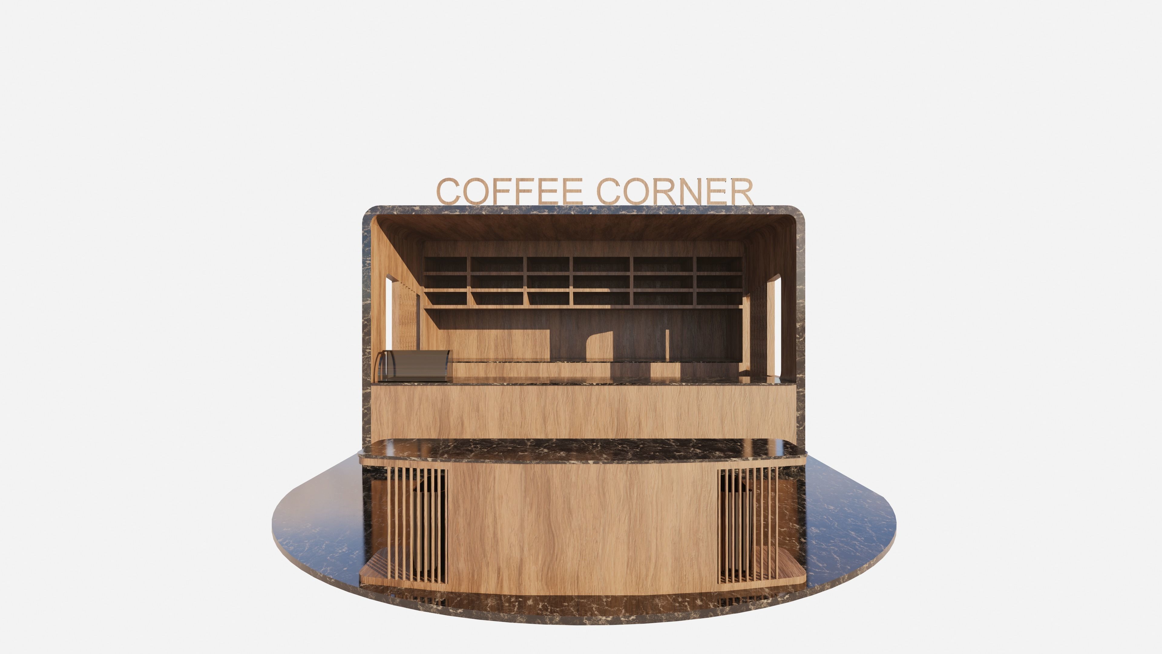 coffee kiosk Revit model 3D model | CGTrader