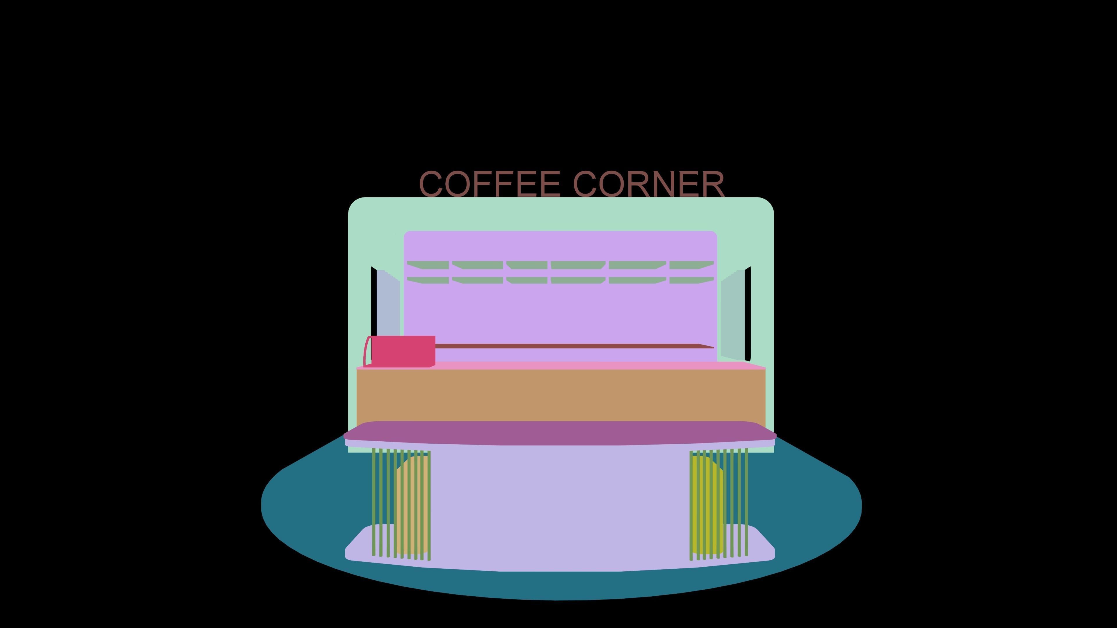 coffee kiosk Revit model 3D model | CGTrader