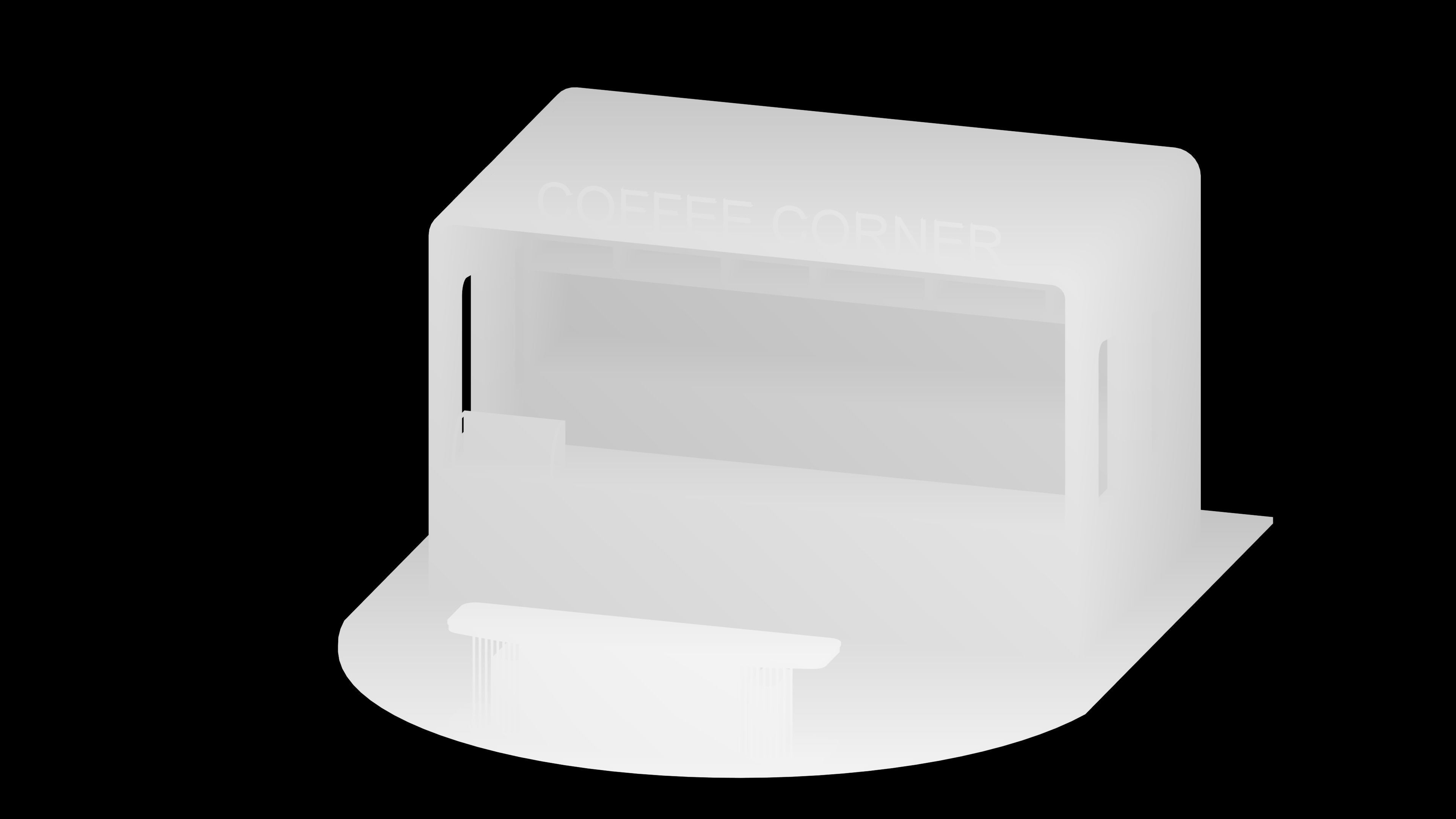coffee kiosk Revit model 3D model | CGTrader