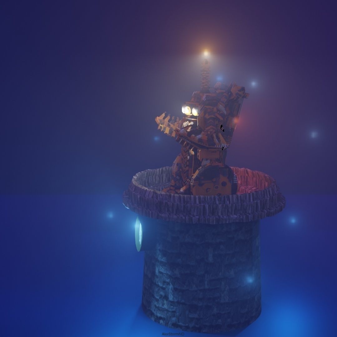 Robot Lighthouse 3D model 3D printable | CGTrader