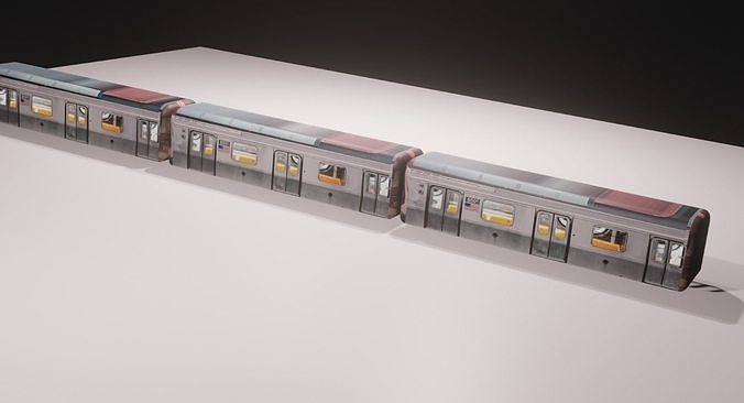 train model with high detail free VR / AR / low-poly 3D model animated ...
