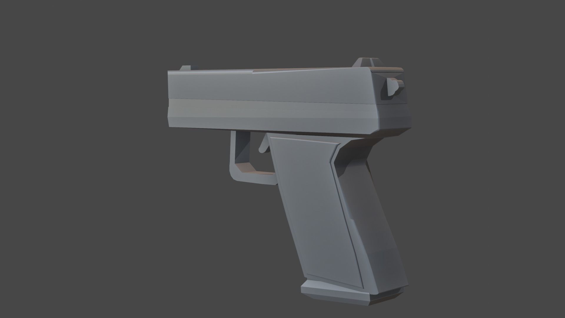 Low Poly Pistol 3D model | CGTrader