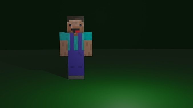 Steve 3D minecraft character free 3D model | CGTrader