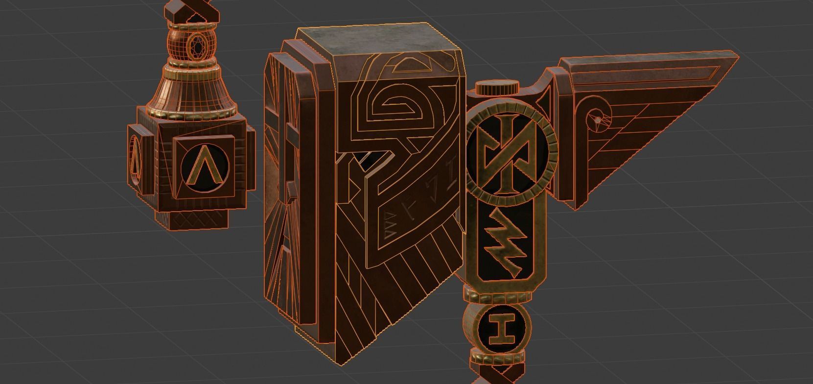 3D model Dwarven War Hammer VR / AR / low-poly | CGTrader