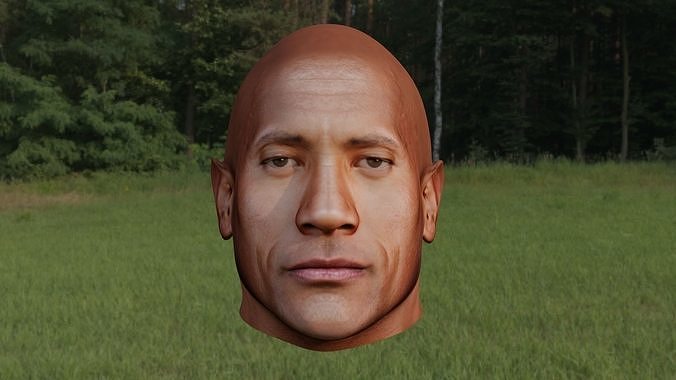 The Rock Dwayne Johnson Head Bust 3D model | CGTrader