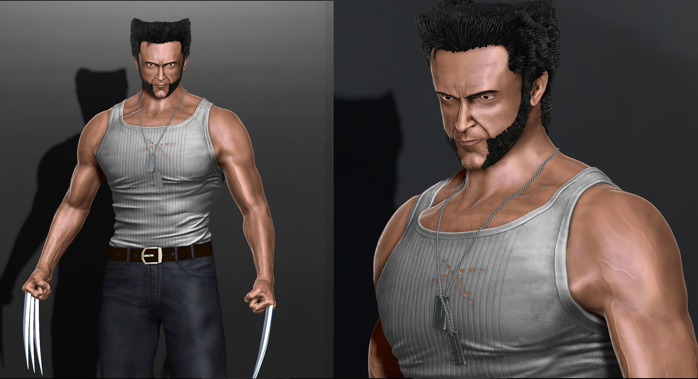 Wolverine Logan By Hugh Jackman File STL for 3D Printing 3D model 3D ...