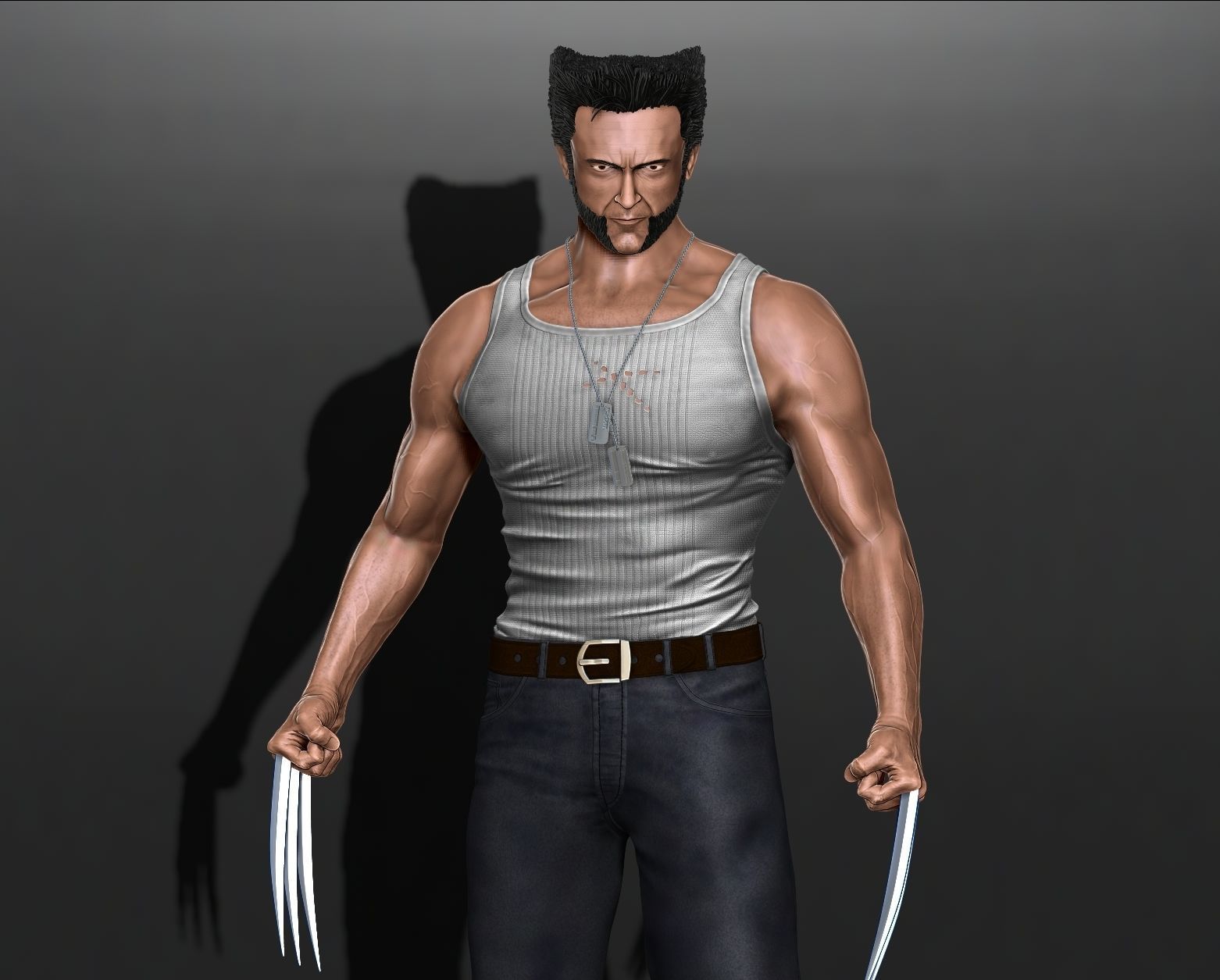Wolverine Logan By Hugh Jackman File STL for 3D Printing 3D model 3D ...