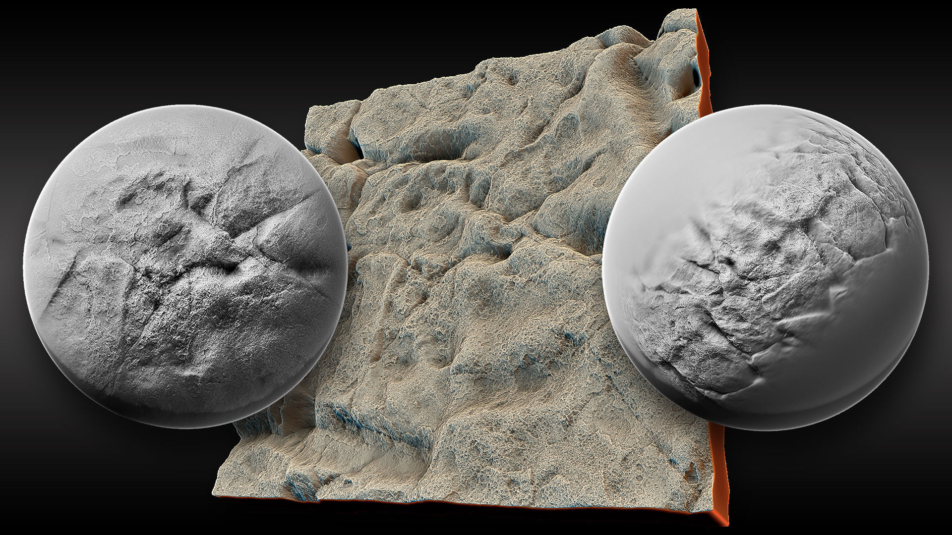 Ultra HQ Terrain Seamless Sculpt Zbrush brushes and Alphas Vol7 3D ...