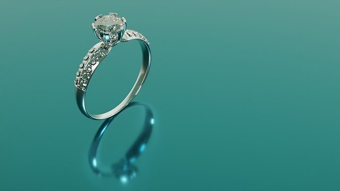 6 Prongs Chaton Ring 3D model 3D printable | CGTrader