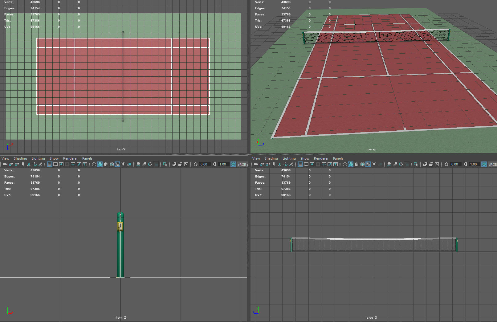 Tennis Court 3D model | CGTrader