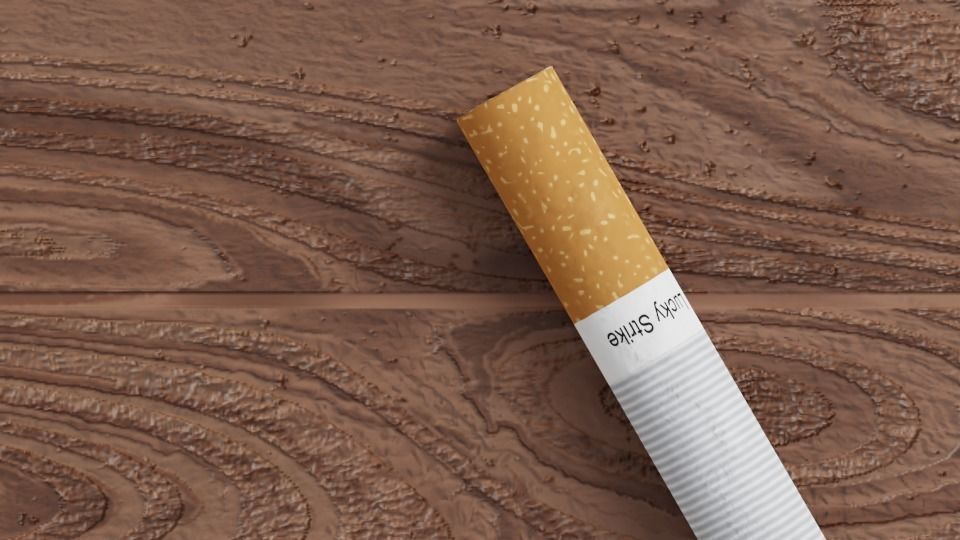 3D model Cigarette Model Burning Variant with Realistic 4k PBR Textures ...