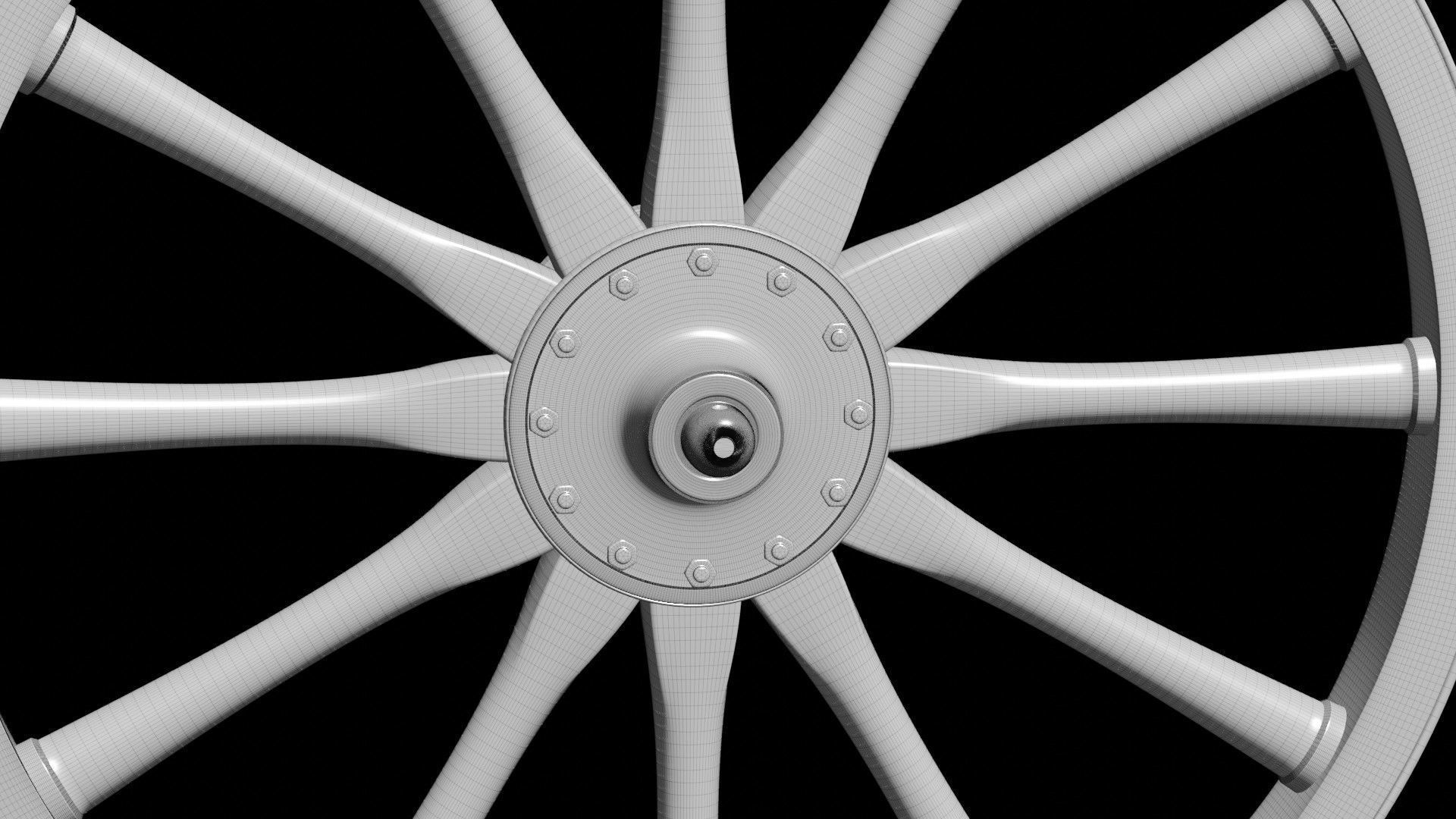 Old Wheel 3D Print 3D model 3D printable | CGTrader
