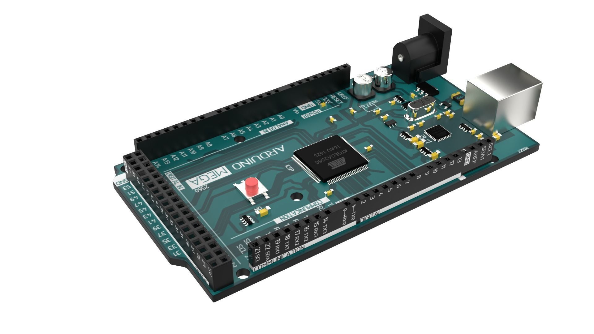 3D model Arduino mega VR / AR / low-poly | CGTrader